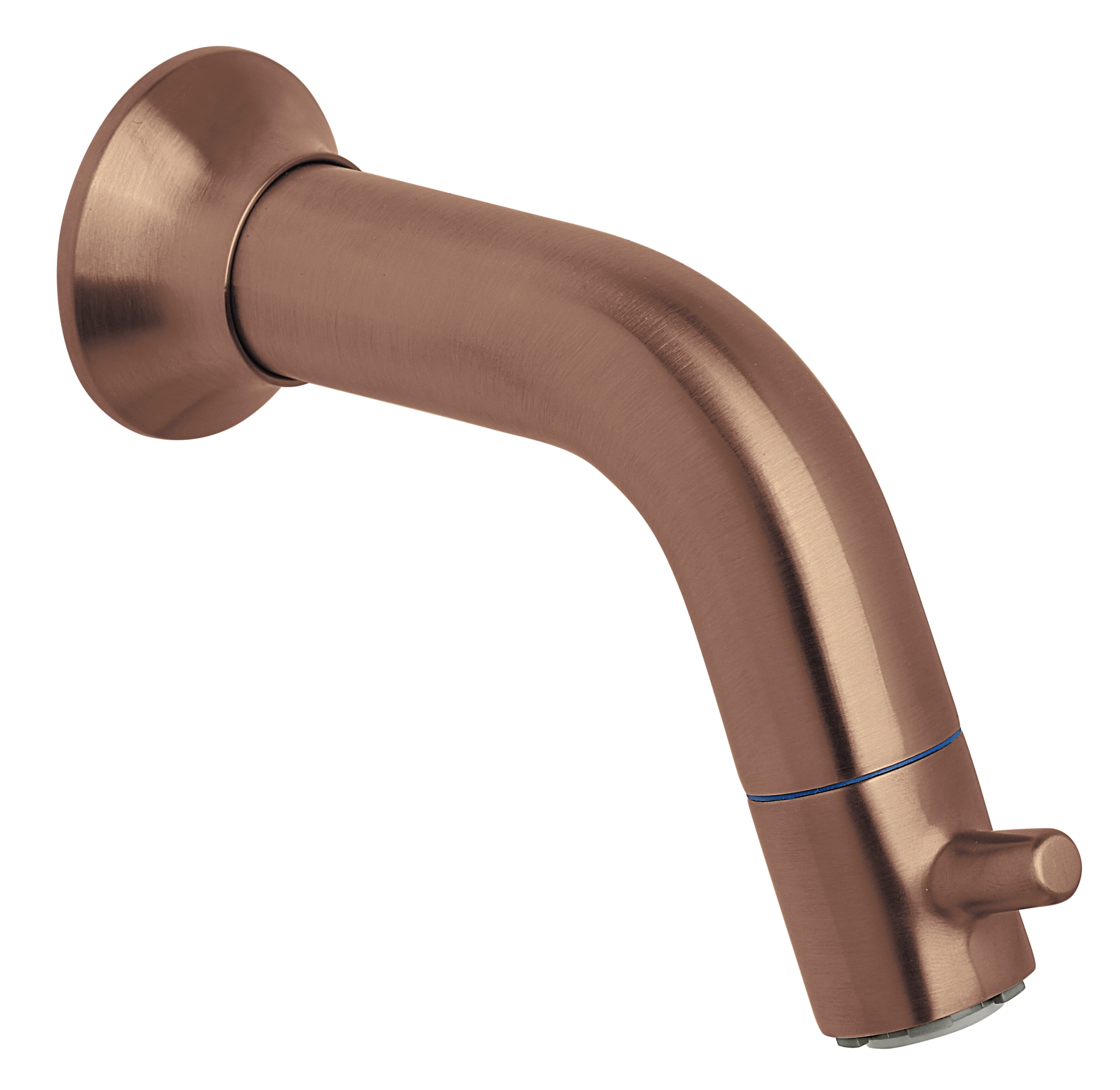 Sky Brushed Copper Pillar tap - wall mounted [https://damixa.com]